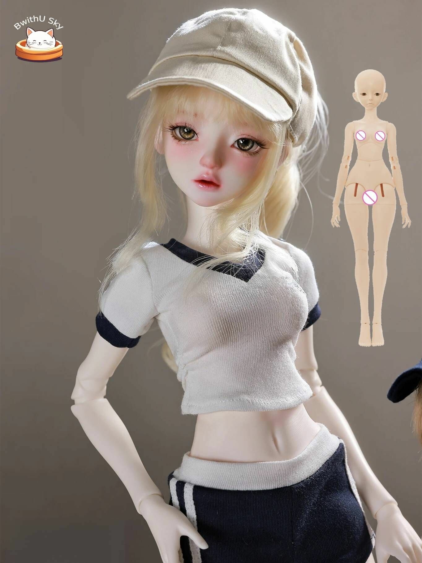 BwithUSky 1/4 Libra обнаженная кукла с нормальной кожей, без макияжа, без аксессуаров