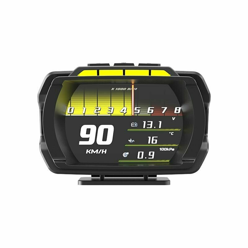 Автомобильный HUD дисплей, автомобильный компьютер, интеллектуальный датчик OBD2 + GPS, русская версия