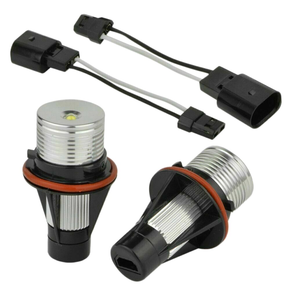LED ангельские глазки 8000K — HID светодиодные лампочки Halo для BMW E39 E53 E60 E63 E64 E66 E87 X3 X5 для 5/6/7