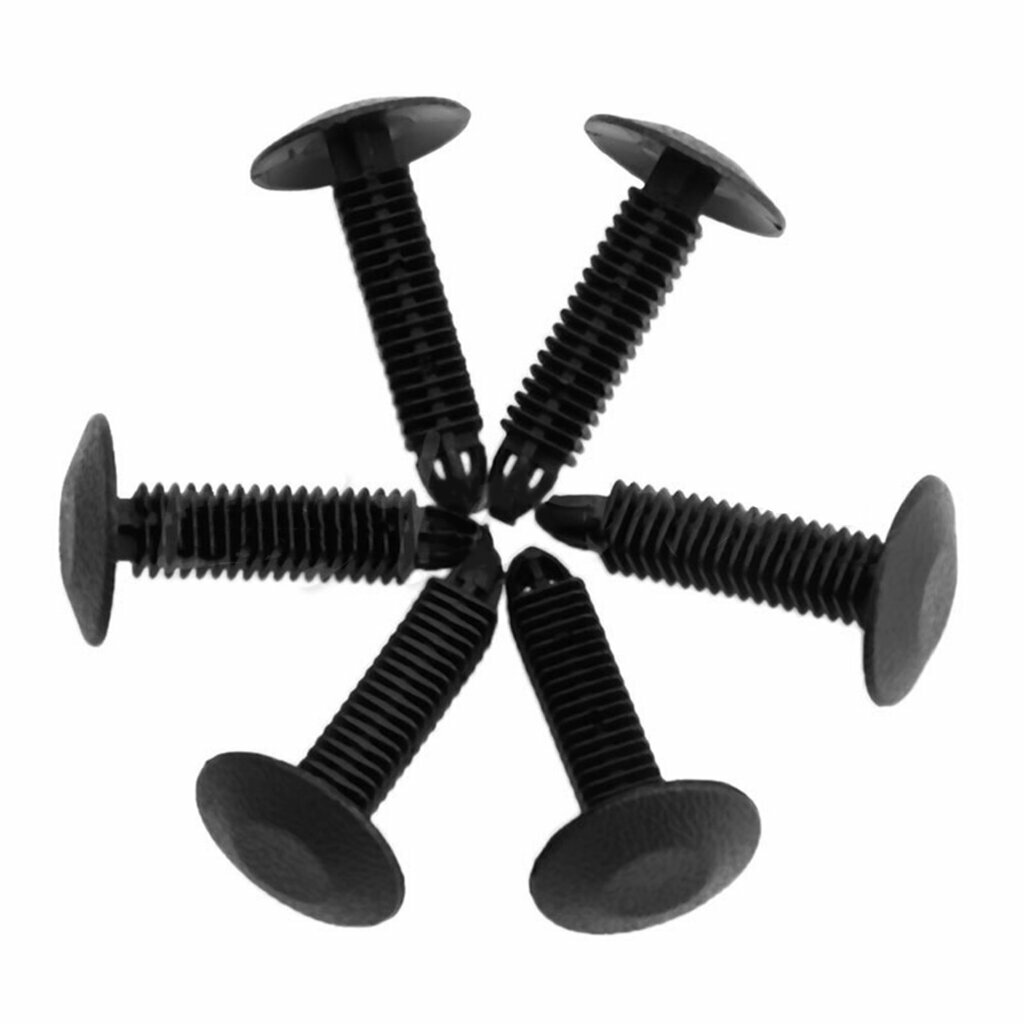 Пластиковые заклепки с отверстием 7 мм, крепежные зажимы, черные для автомобиля, для крыльев, 20 шт.