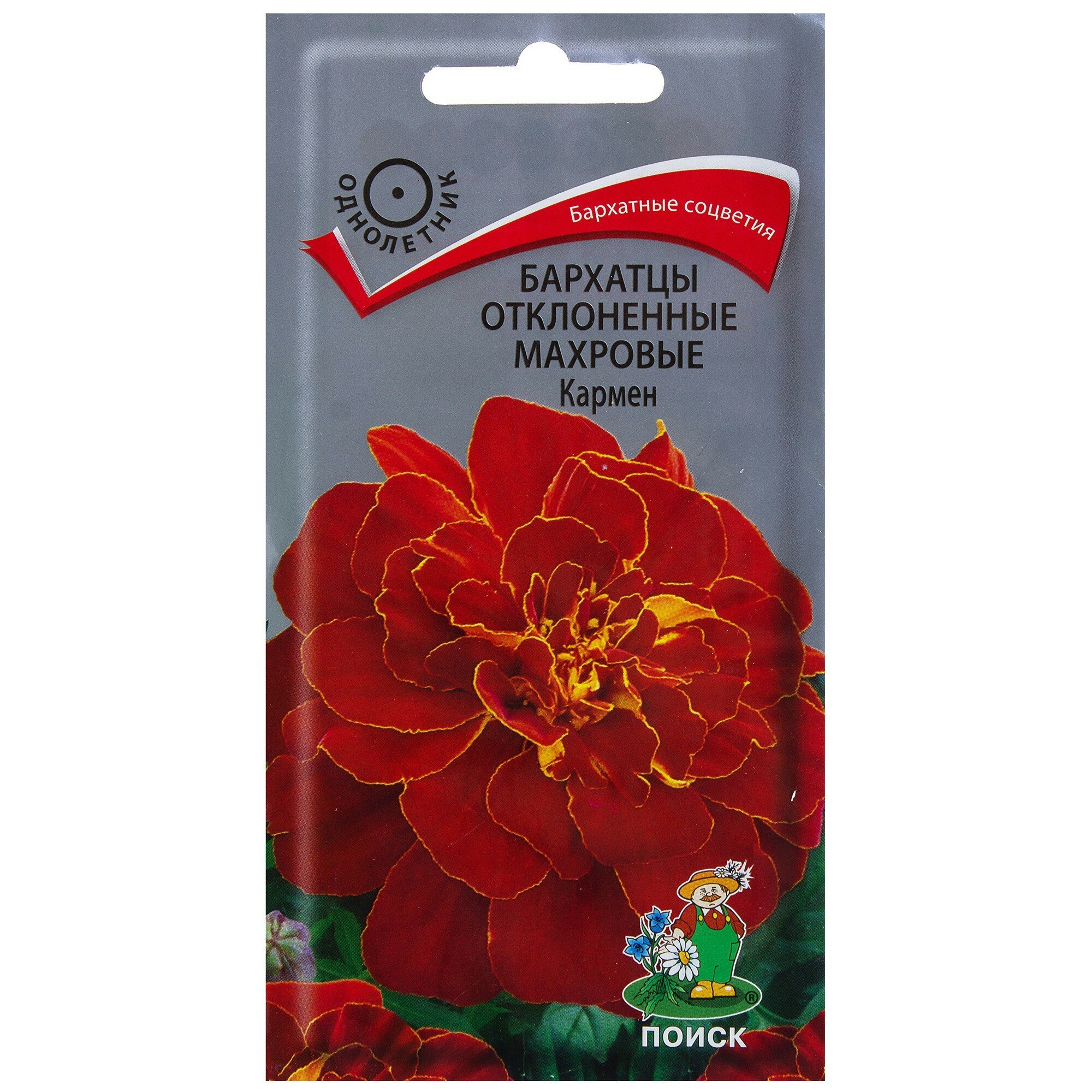 Бархатцы отклонённые махровые Кармен, для дачи, сада, огорода и на рассаду
