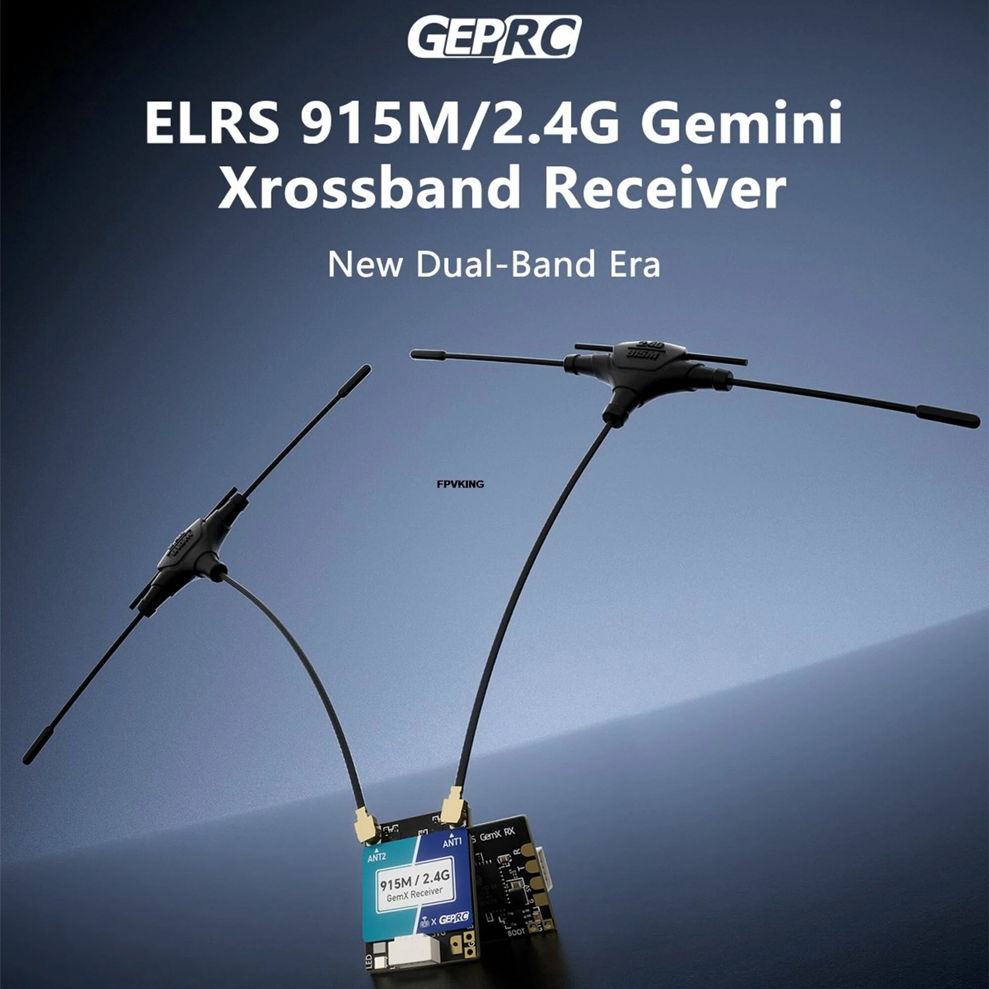 ELRS 915M/2.4G Двухдиапазонный ресивер Gemini Xrossband