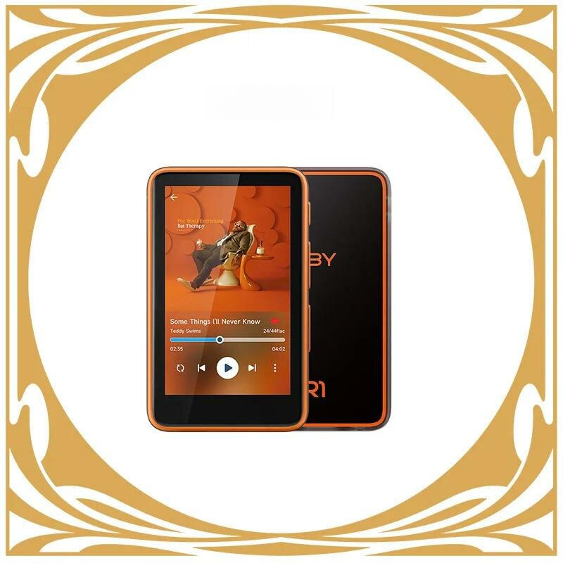 R1 Музыкальный плеер без потерь качества, Чистый аудио MP3, Мультимедийный валькман, Портативный с сенсорным экраном, Bluetooth, WiFi в подарок
