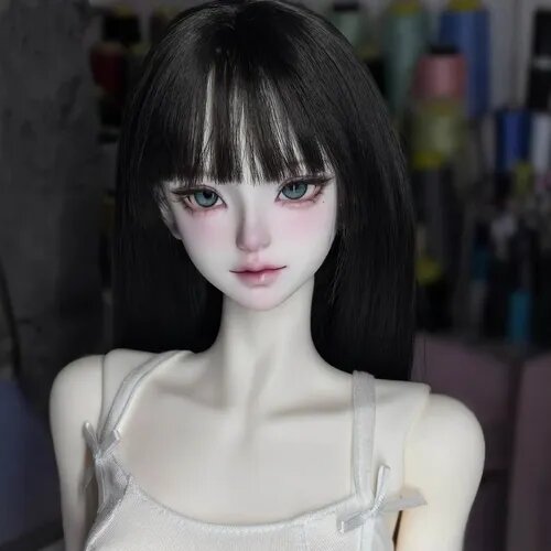 BJD кукла 1/6 "Черные прямые волосы" - Коллекционная аниме кукла