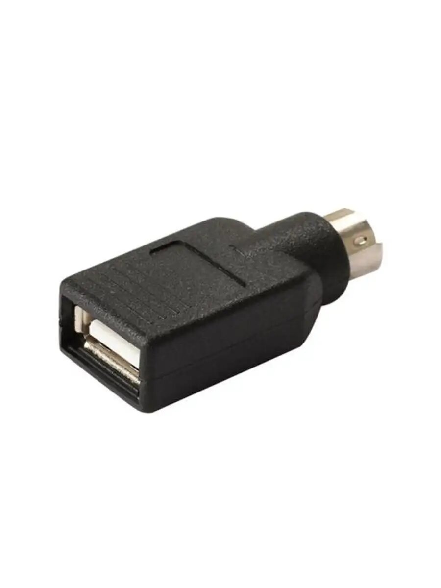 Адаптер переходник GSMIN BR-83-M PS/2 (M) на USB (F) конвертер для мыши компьютера ПК (Черный)