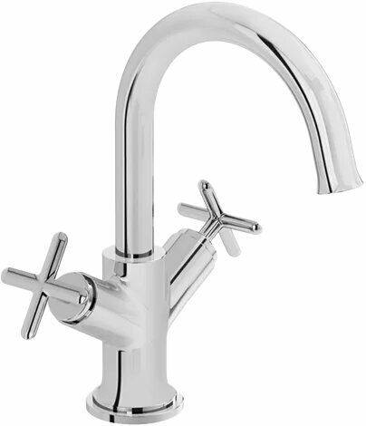 Смеситель для раковины VitrA Origin Classic A42884 хром, глянцевый, кран для ванной в раковину, из латуни, с функцией экономии расхода