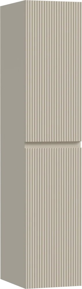 Шкаф-пенал для ванной Sancos Snob T 35 см подвесной, 35 см, бежевый, матовый, с дверками, из МДФ