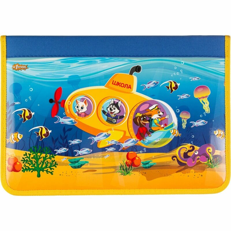 Папка для труда Шустрики, А4, резинки, ткань/ламин,340х235х30, ПТ-Р4