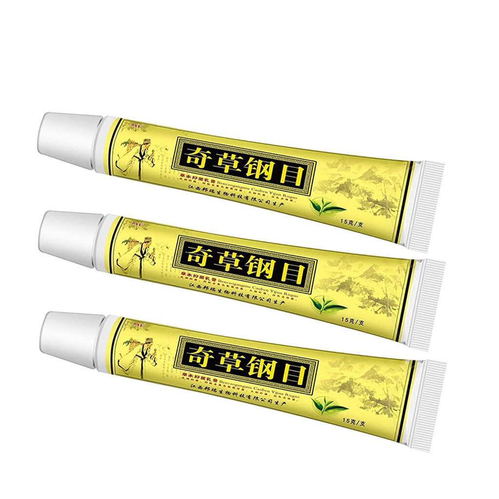 3шт Натуральный Китайский Травяной Крем Для Лица И Тела Против Зуда, Экземы, Мази От Псориаза