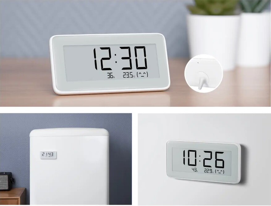 Умный термометр и измеритель влажности Mijia Thermometr and Hygrometr Pro, Bluetooth 4.0, Батарея 2xCR2450, Белый