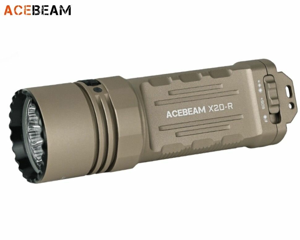 Фонарь Acebeam X20-R Desert Neutral, Nichia 519A, 370 метров, 6500 люмен (Комплект)