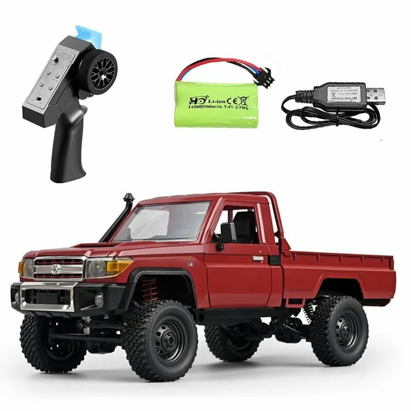 RC Беспроводной пульт дистанционного управления игрушечной машиной MN-82 MODEL/MengNiu Модель 1:12, красный желтый с пультом дистанционного управления