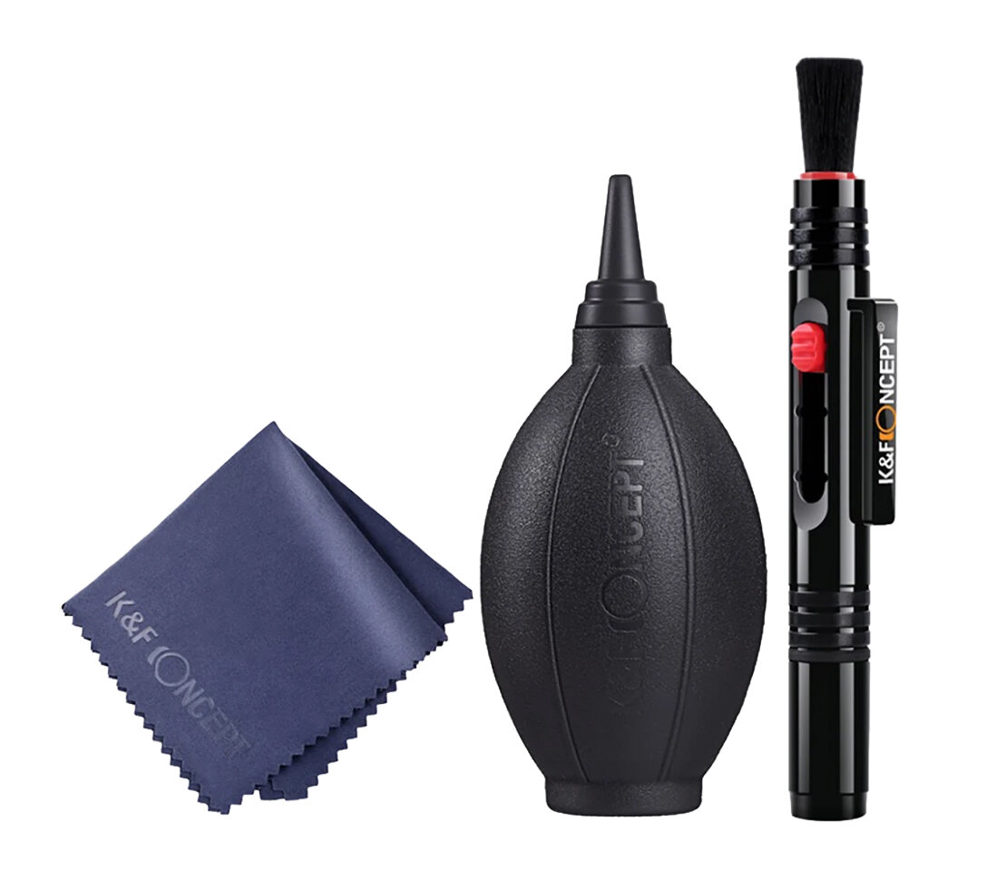 Набор для чистки оптики K&F Concept 1694, карандаш, груша, салфетка