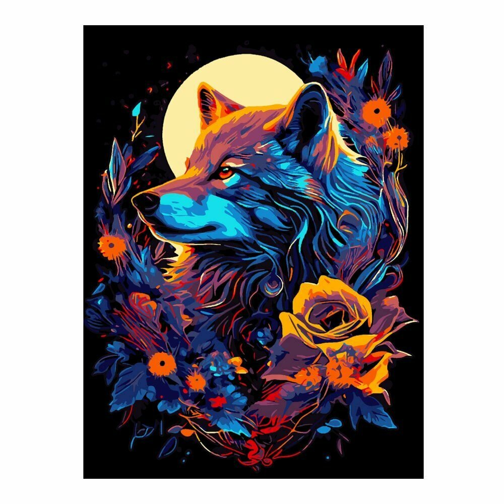 Картина по номерам Почувствуй себя художником Под луной 300х400мм лори