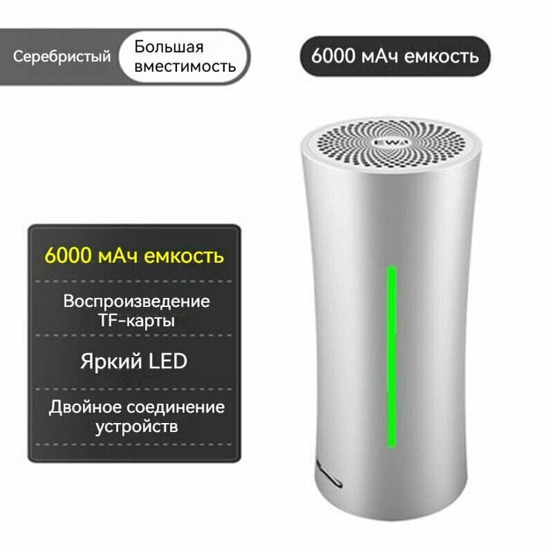Беспроводная колонка EWA A115, 6000mAh, Bluetooth 5.0, алюминиевый корпус