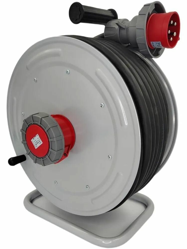 Удлинитель на металлической катушке BM4 IP67 20м КГтп-ХЛ 5х4 21,5кВт 1х(CEE 3P+PE+N 380В 32А IP67)