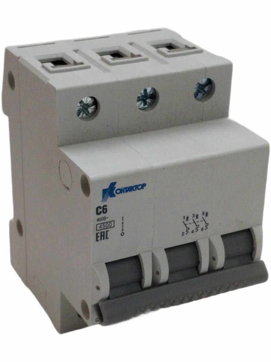 Выключатель автоматический трехполюсный ВА47-063Про 3Р С6 Контактор