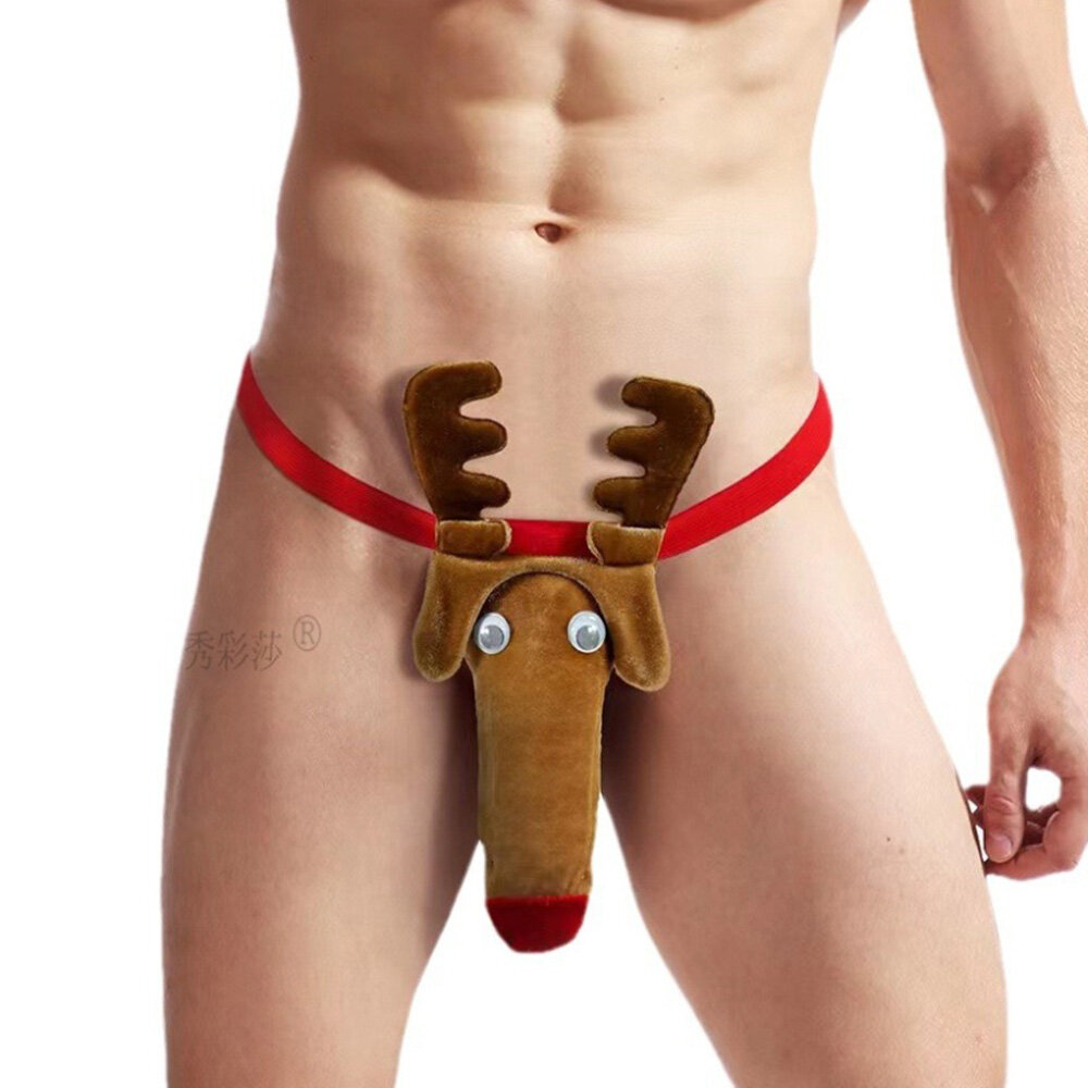 Рождественские мужские эротические трусики