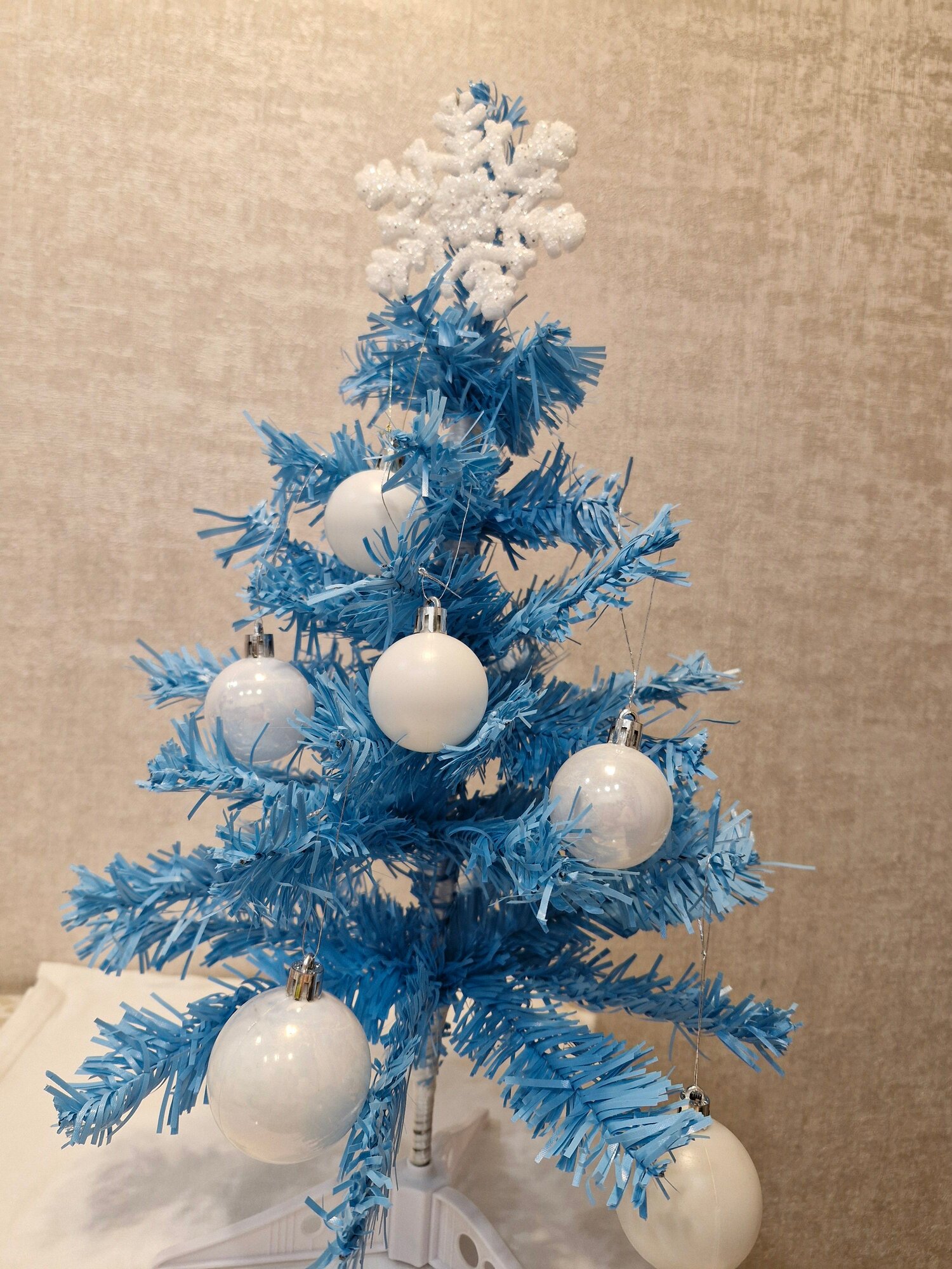 Елка искусственная 50см/ Ель декоративная для дома и офиса, цвет голубой
