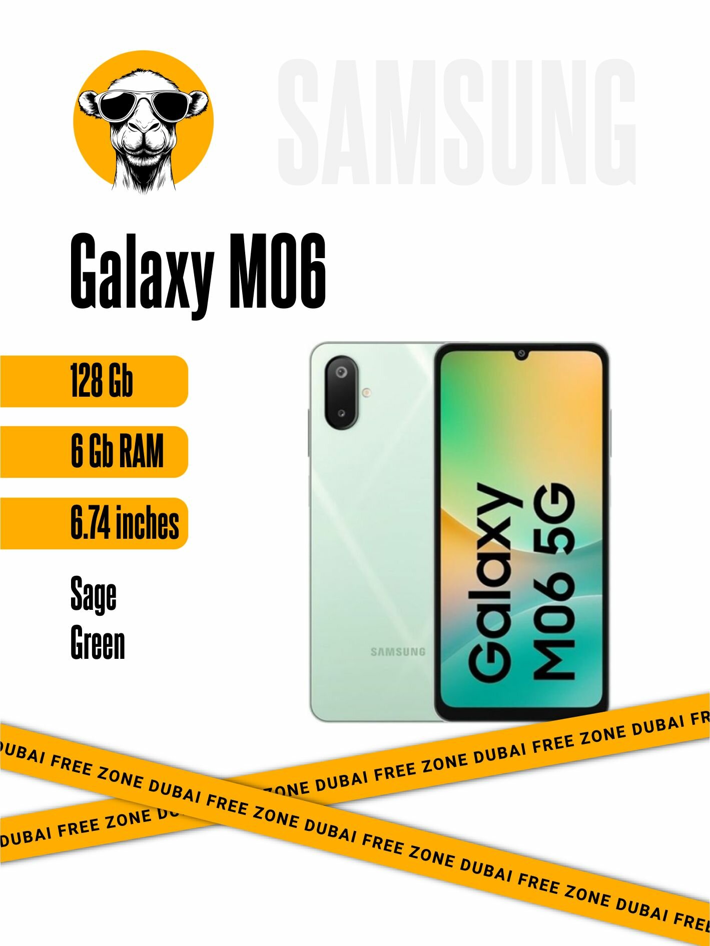 Смартфон Samsung Galaxy M06 6/128Gb Sage Green/Зеленый