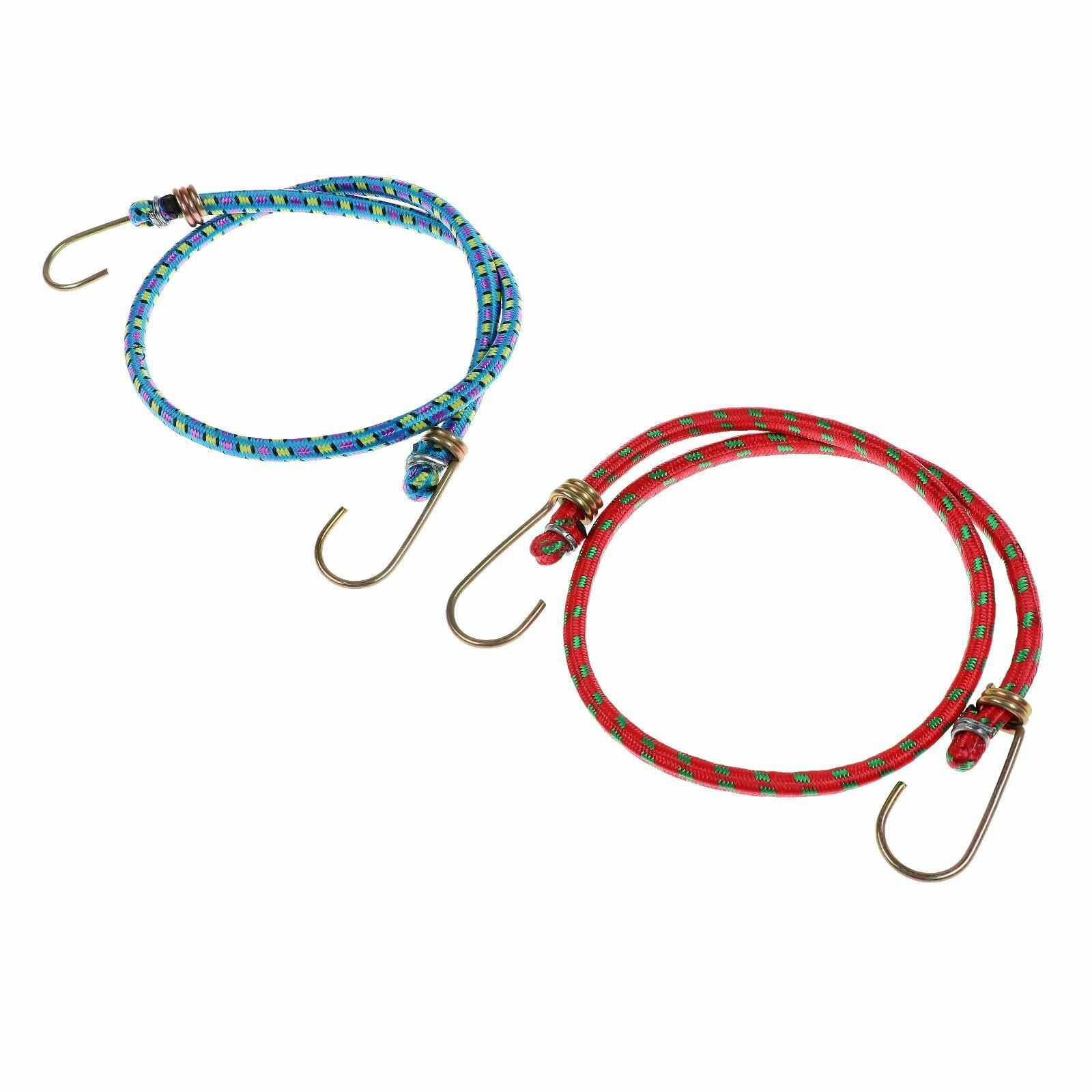 Резинка крепления TORSO 60 см, d 8 мм, металлические крючки, набор 2 шт