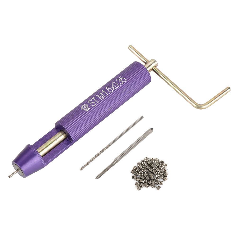 50 шт. Стулочная спиральная спиральная планка из нержавеющей стали вставки для резьбы M1,6*0,35*2d