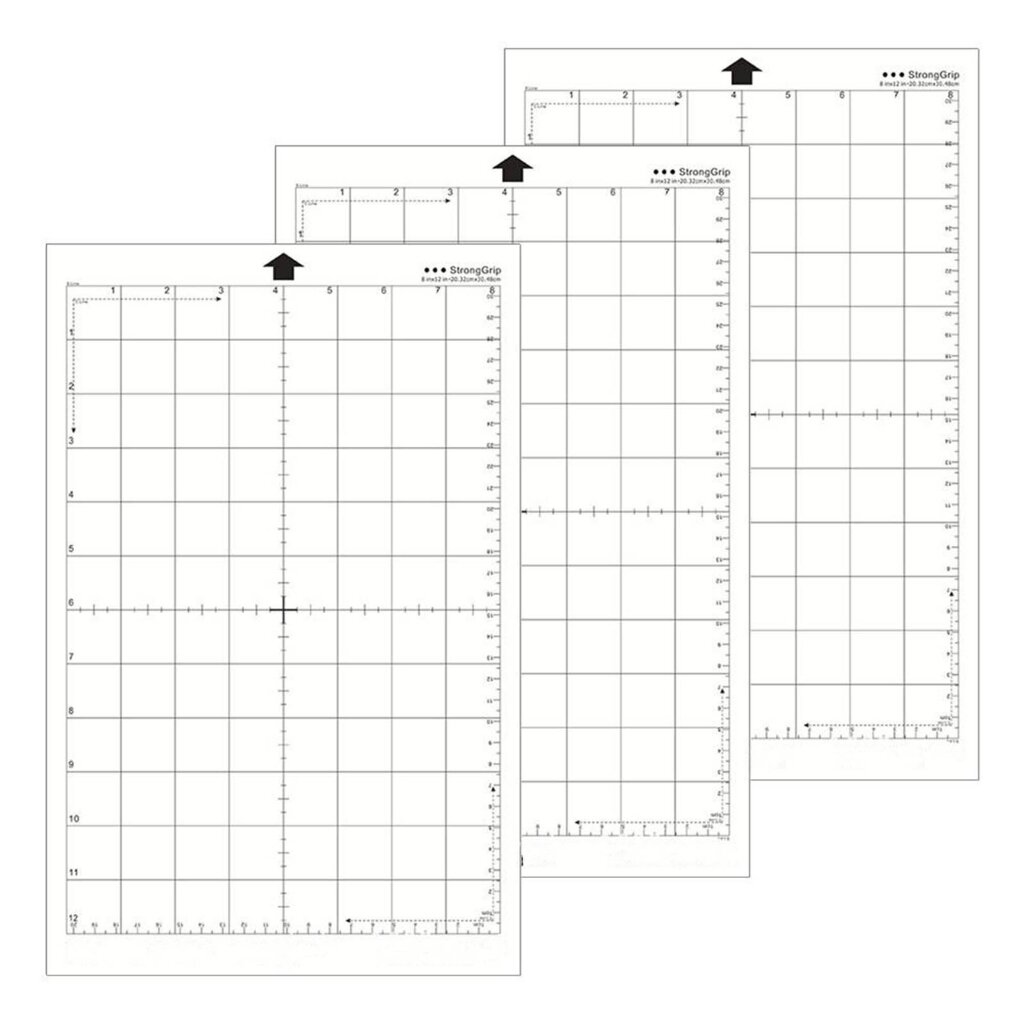 3 листа ковриков для резки силуэтов, портретный формат, 12x8 дюймов. Самоклеящиеся коврики для резки, удобны в использовании.