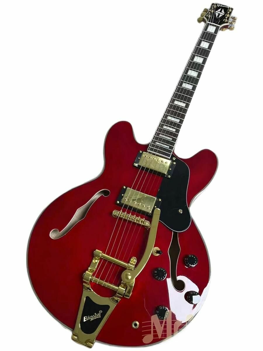 Электрогитара Джазовая полупустотелая электрогитара gibso 6-струнная