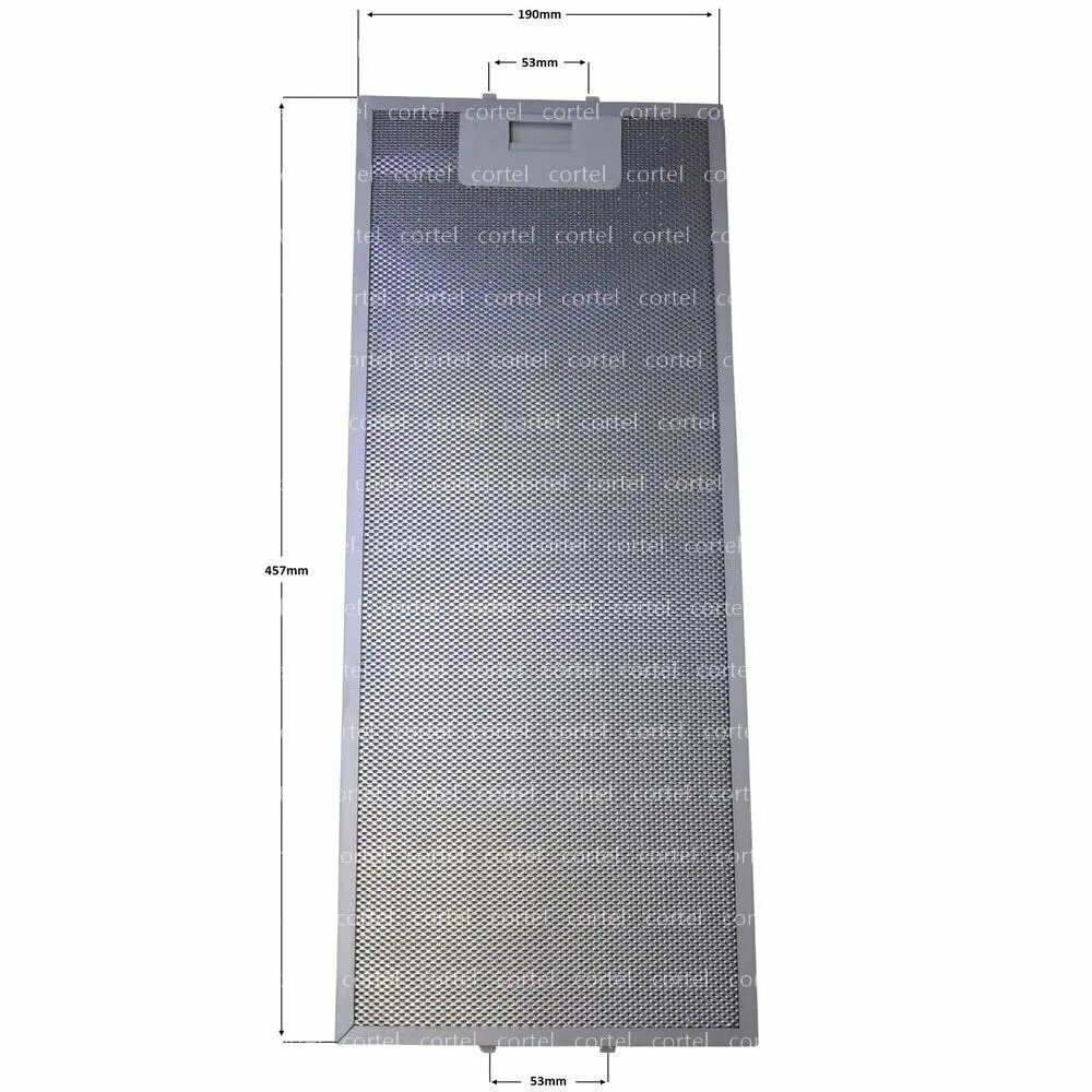 2 шт. Жировой фильтр для вытяжки 457x190 мм с рамкой совместим с Siemens, Bosch, Samsung, Pyramis, Elica, Whirlpool