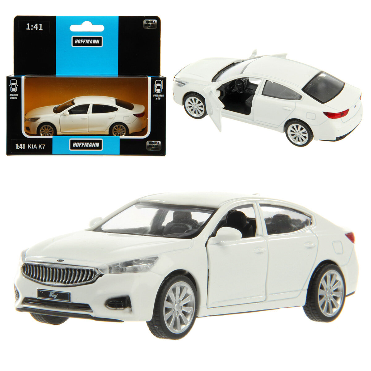Техника Модель 1:41 KIA K7 двери откр. инерция