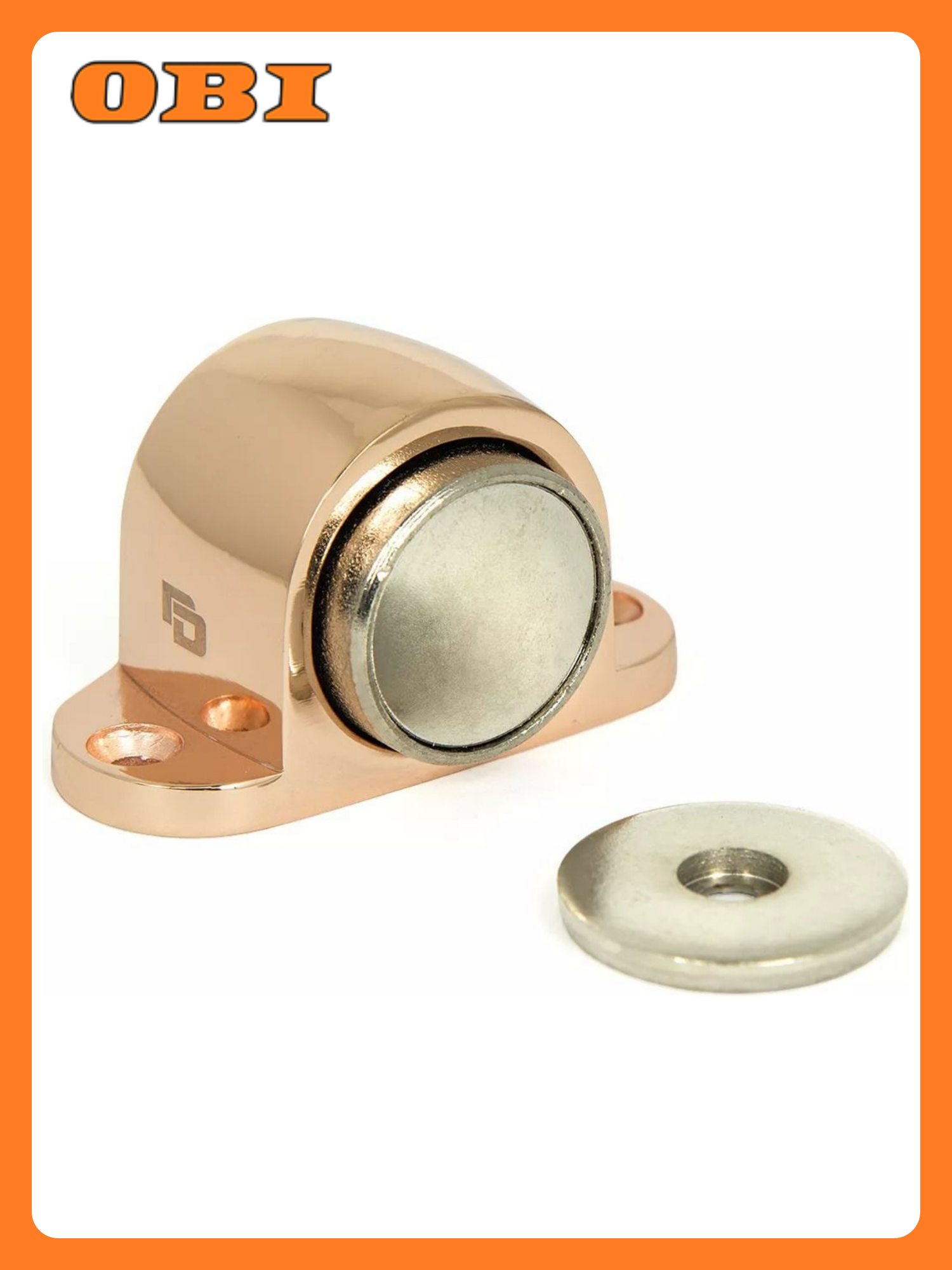 Дверной стопор PALLADIUM 02-M PB, напольный, золотистый, ЦАМ, ширина 51 мм