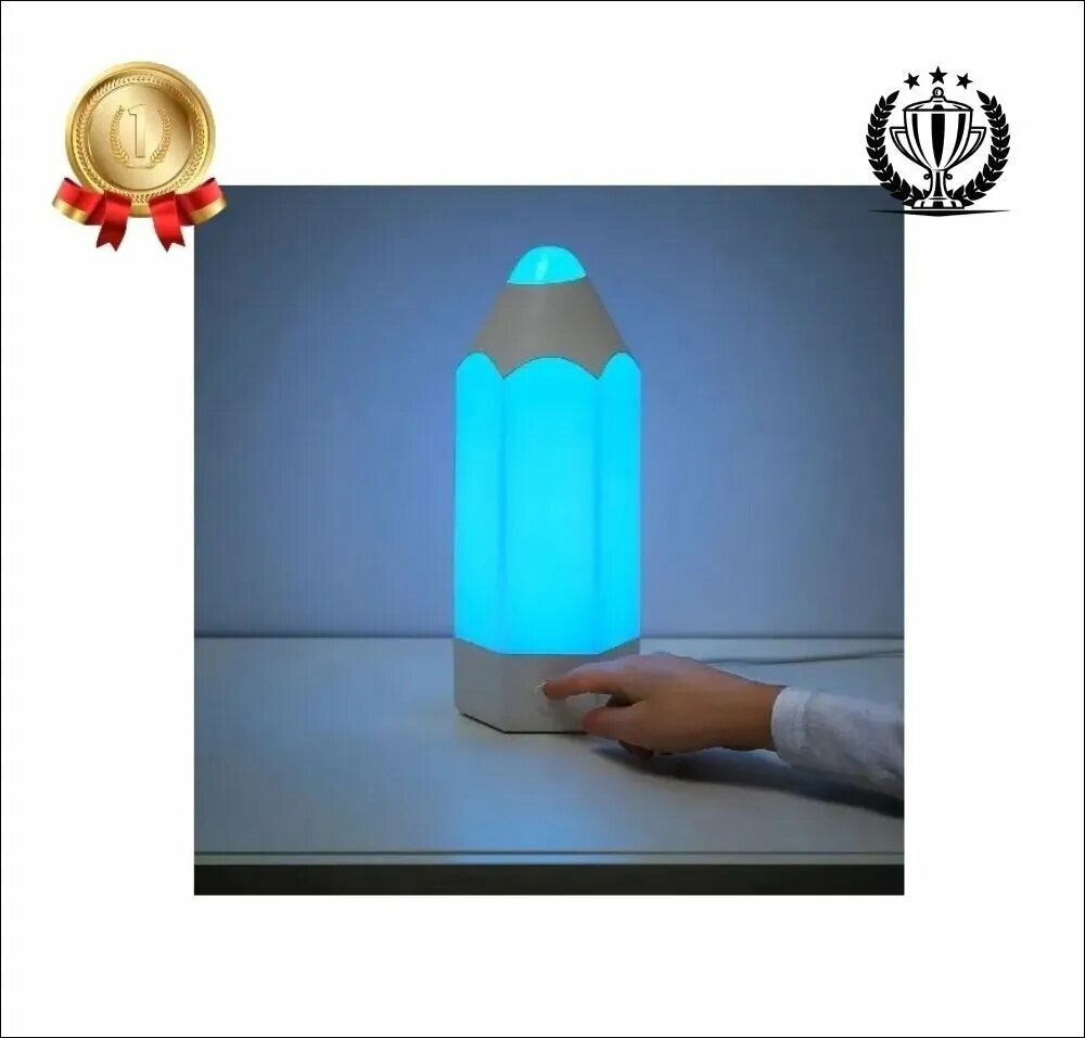 IKEA Светильник настольный карандаш LED 7 цветов 29*10 см Икеа PELARBOJ 204.015.15-QI