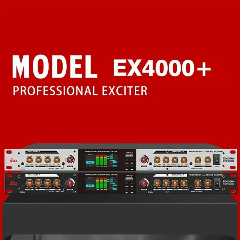 DBX-4000+Передний возбудитель, для улучшения микрофона, оптимизированное качество звука, Bluetooth USB музыкальный проигрыватель