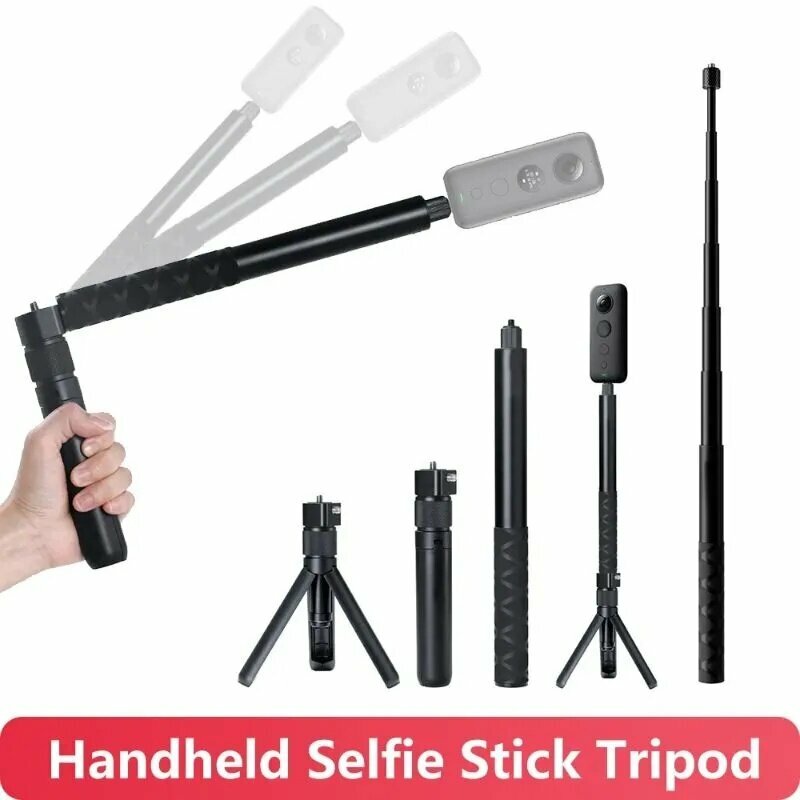 Вращающаяся невидимая селфи палка монопод для Insta360 One X, X2, X3, X4, ONE R, ONE RS Bullet Time Bundle
