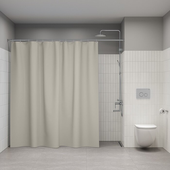 Штора для ванной комнаты Iddis BL02P24i11 240x200 см полиэстер, бежевая