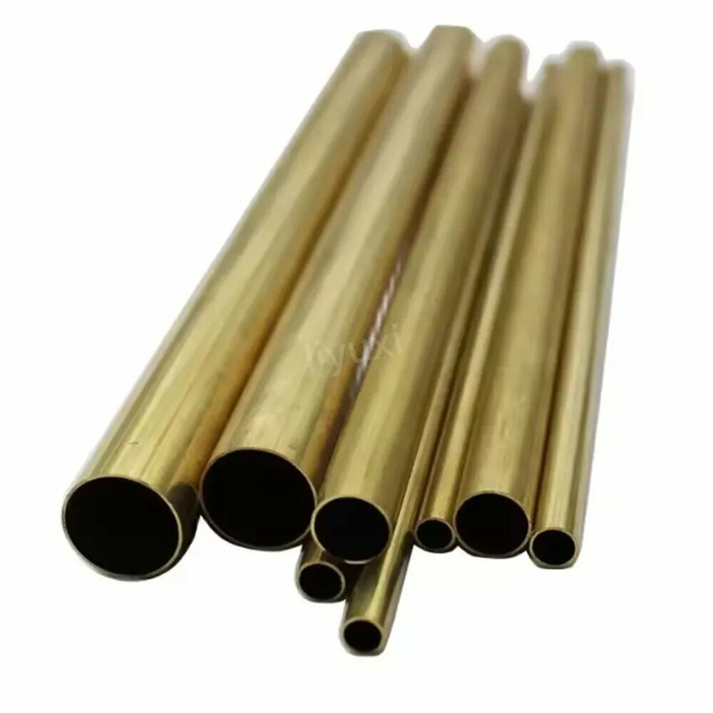 Латунная трубка металлическая капиллярная трубка, длина 100 мм, диаметр 2-20 мм, толщина стенки 0,5 мм