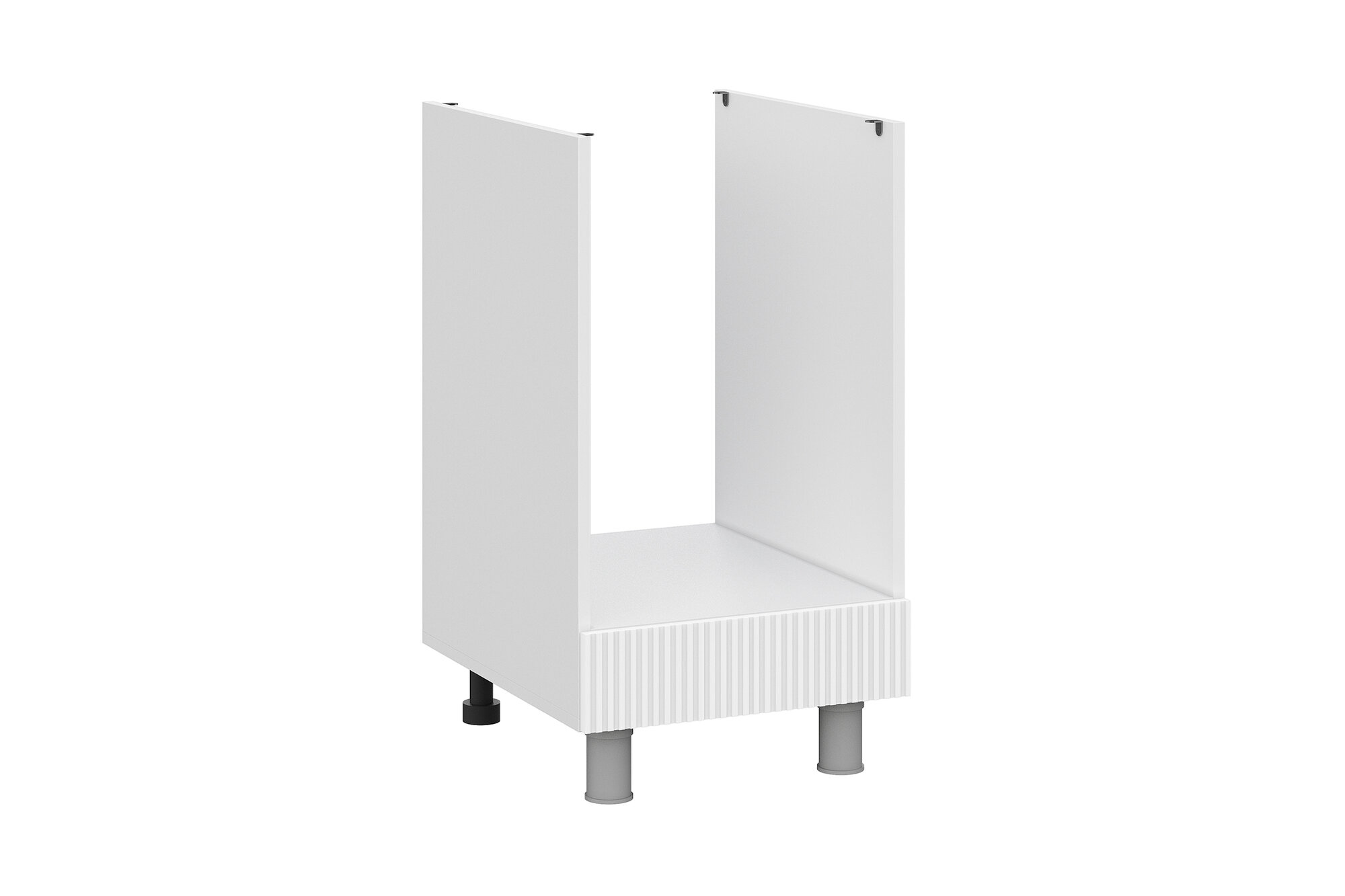 Шкаф нижний под плиту Нонтон Ритея, 45х53.8х82.4 см, белый / лунный бархат