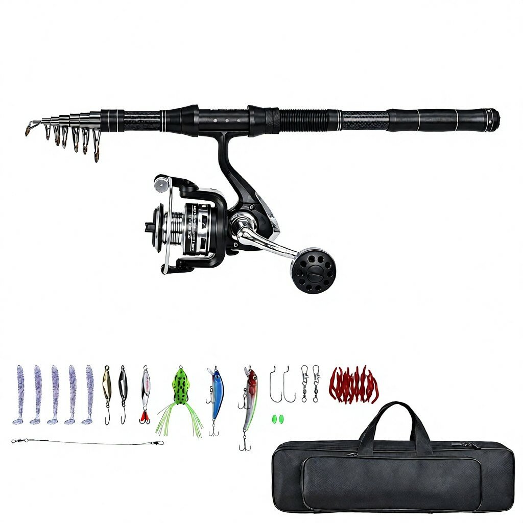 Комплект Удочка И Катушка: 1.8-3м Телескопическая Удочка С Сумкой - Всё В Одном Наборе Для Начинающих For Рыболовные Снасти