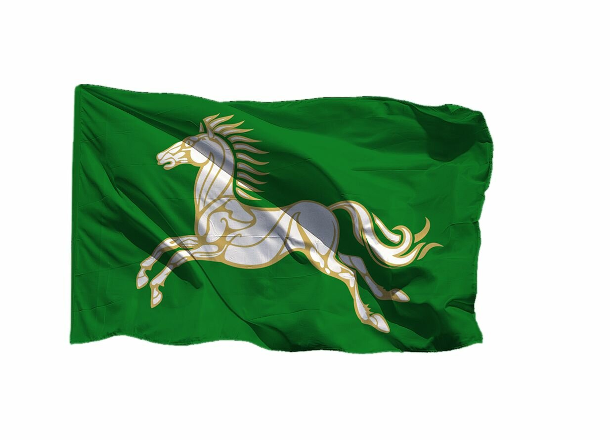 Флаг Рохана из Властелина Колец, 70х105 см на шёлке для ручного древка