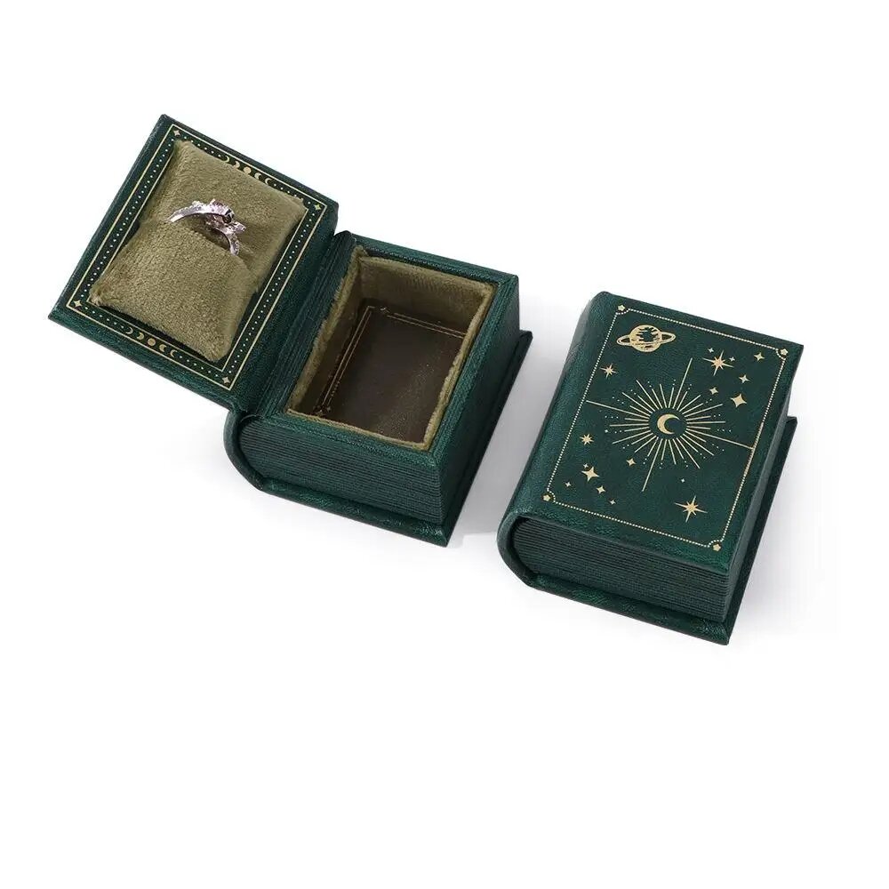 Бархатная книга-шкатулка для украшений Изумрудный, green