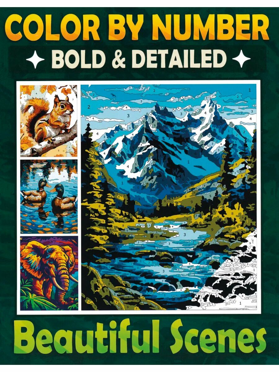 Раскраска по номерам Bold & Detailed Beautiful Scenes
