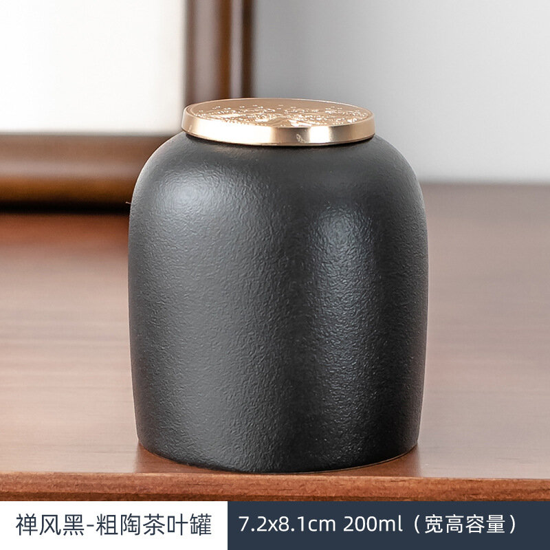Винтажные керамические банки для чая Коробка для упаковки чая Крышка из сплава Керамический герметичный резервуар для