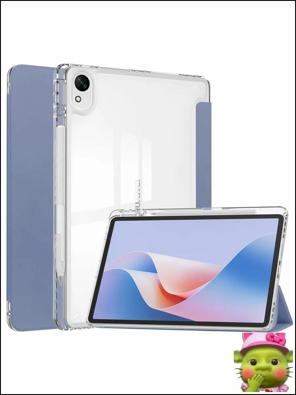 Чехол для Huawei MatePad SE 11 2024 года, магнитный сон, трансформация в подставку, силиконовый противоударный, фиолетов