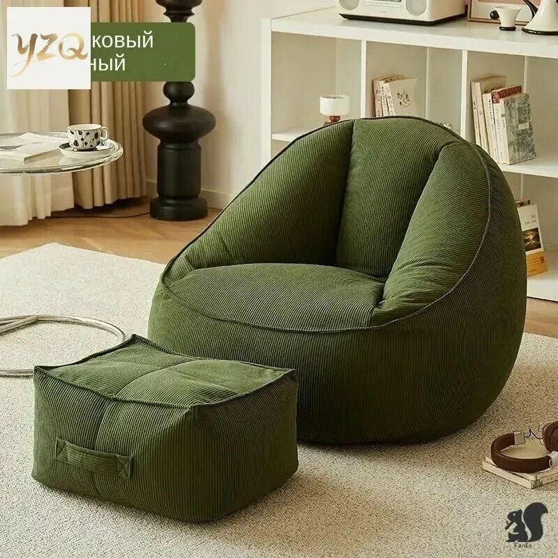 Кресло-мешок Трон, Вельвет, Размер XXL, оливковый