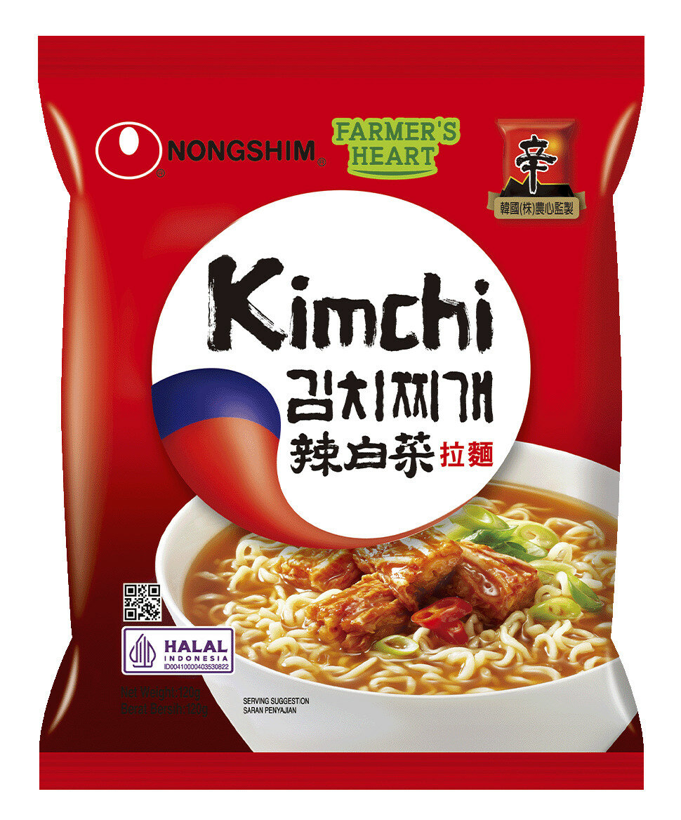 Лапша быстрого приготовления Nongshim Кимчи Рамен, 120г