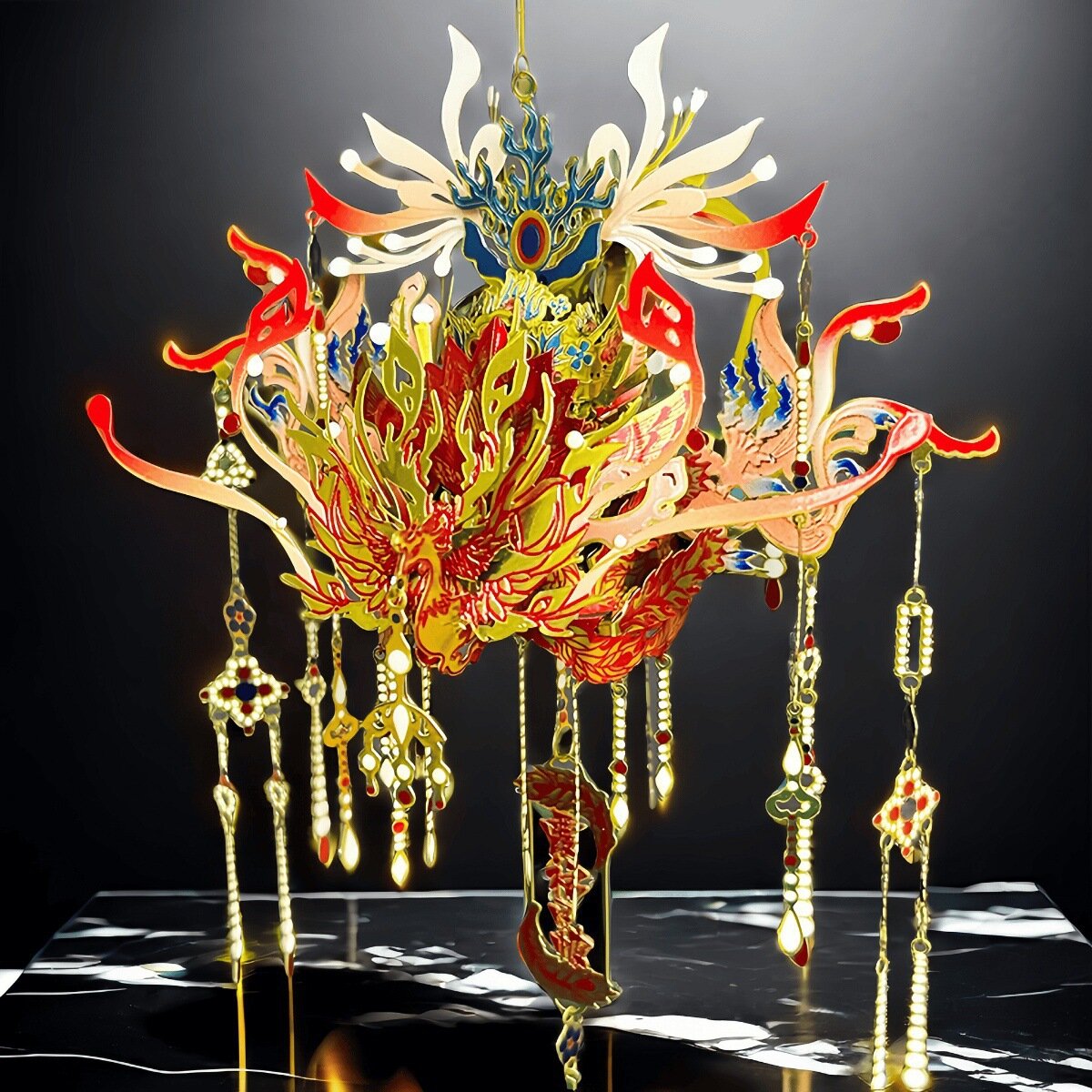 Изысканная корона Феникса 3D металлическая сборная модель ручной работы DIY игрушка для снятия стресса для взрослых художественный подарок орнамент строительные блоки