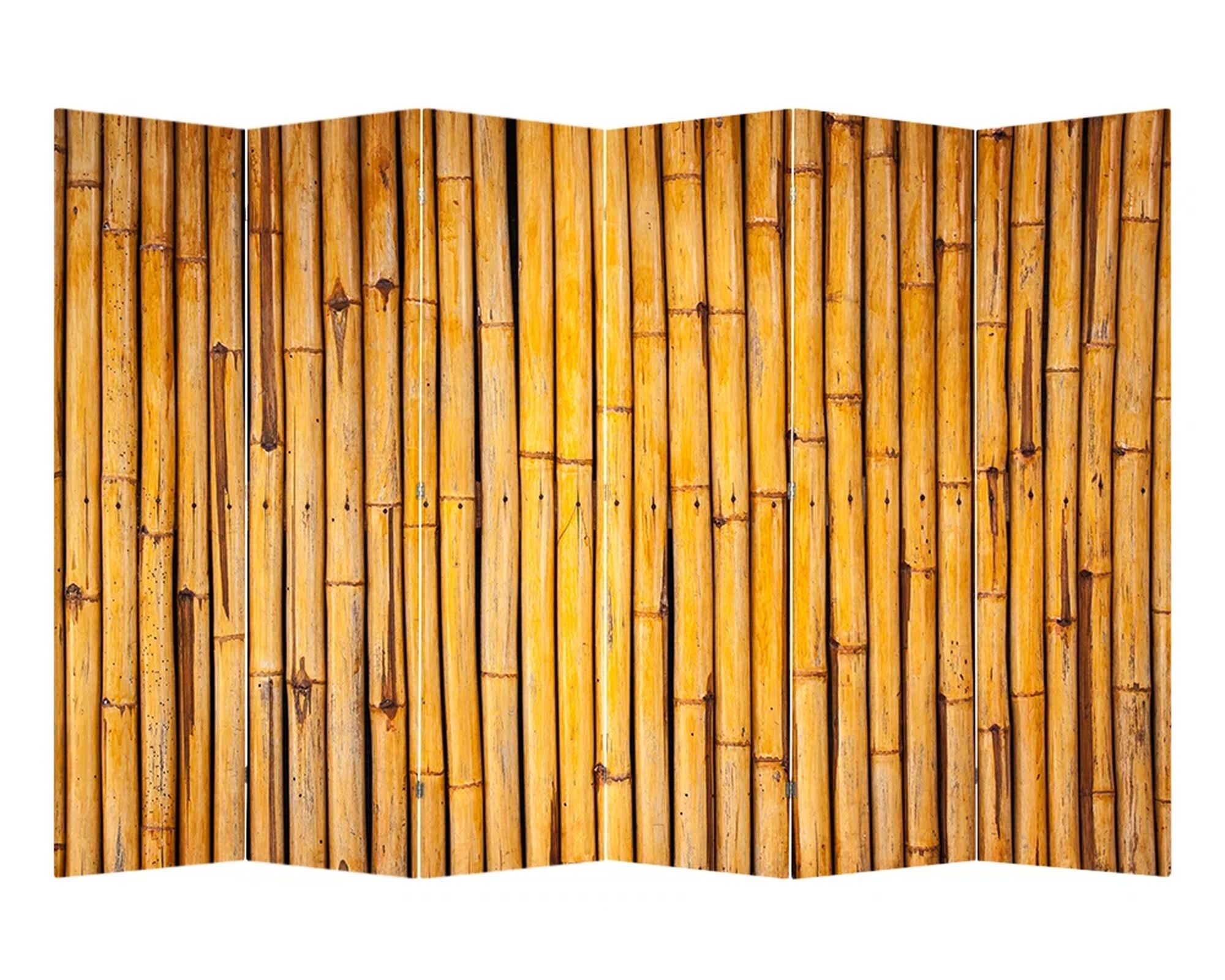 Ширма перегородка для зонирования «СКТ Бамбук» - 6, размер 180х270/45 см