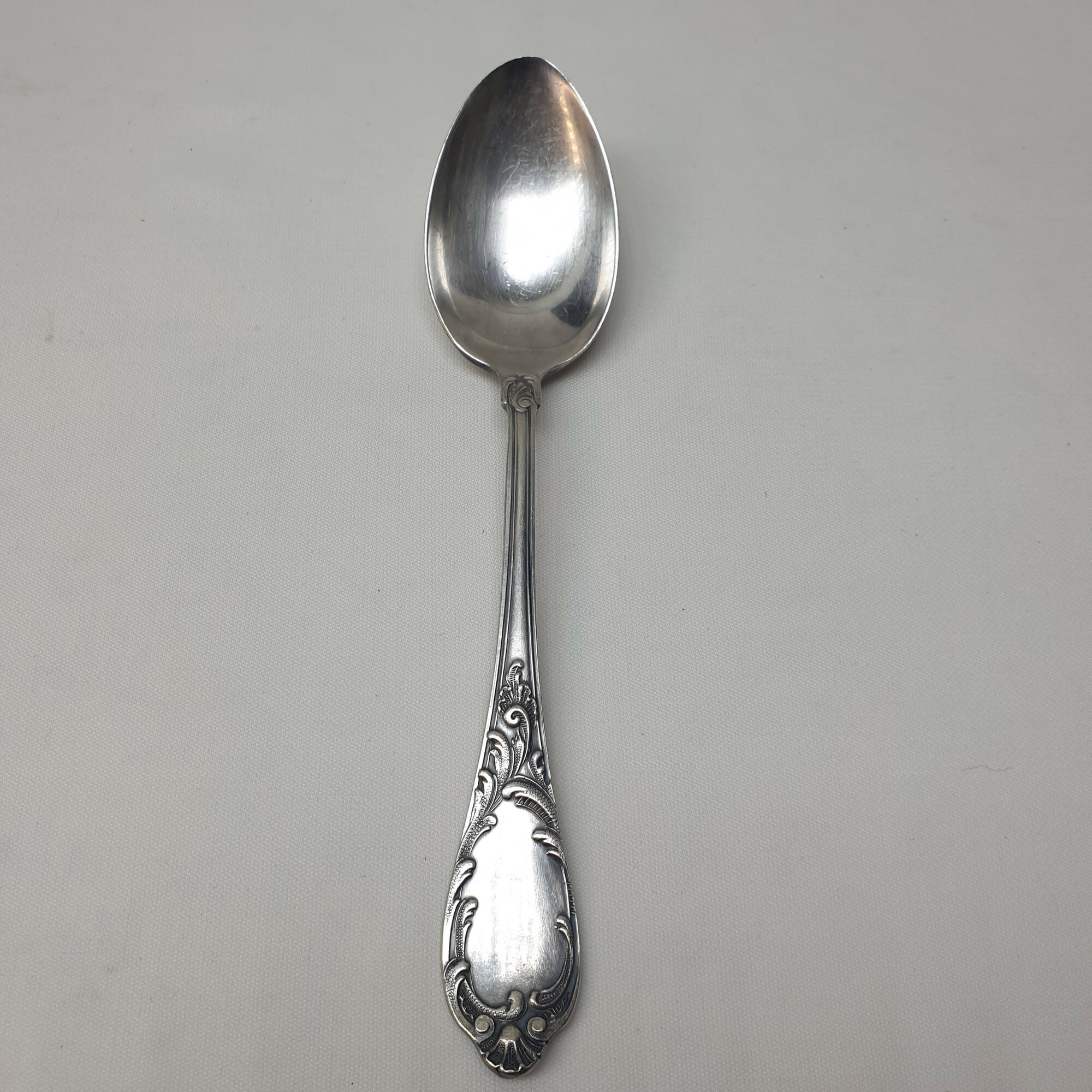 Винтажная столовая ложка ЗиШ, мельхиор, 21.5 см, СССР