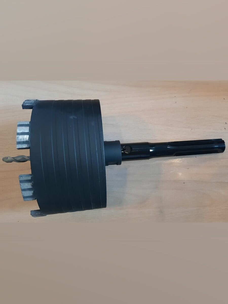 Коронка алмазная по бетону 160 мм SDS-Max по армированному бетону, камню. кирпичу, керамограниту сверлильная безударная с поддержкой микроудара