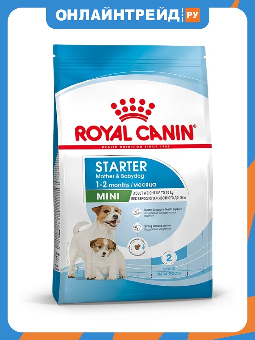 Сухой корм для щенков мелких пород до 2 месяцев Royal Canin Mini Starter 3кг